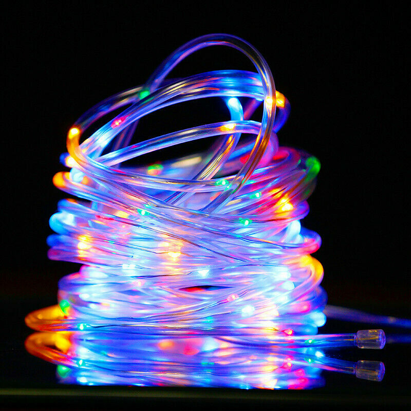 Outdoor Garden Lamp String Light Solar Rope Tube Lights Waterproof 32FT ...