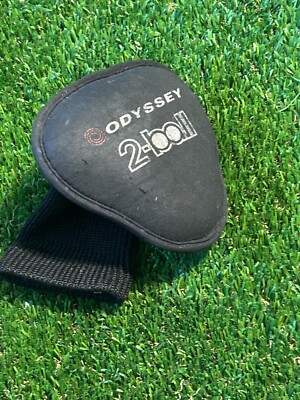 ODYSSEY 2-BALL MALLET PUTTER HEADCOVER - Black Vintage Head Cover USED ...