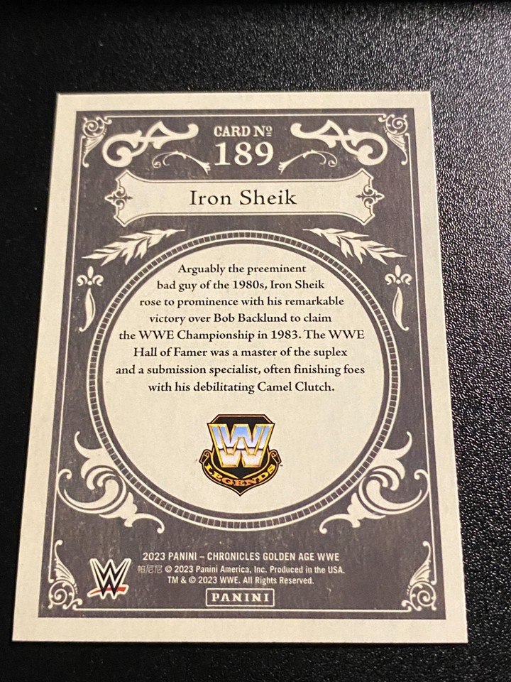 2023 WWE PANINI CHRONICLES WRESTLING CARD GOLDEN AGE IRON SHEIK | eBay