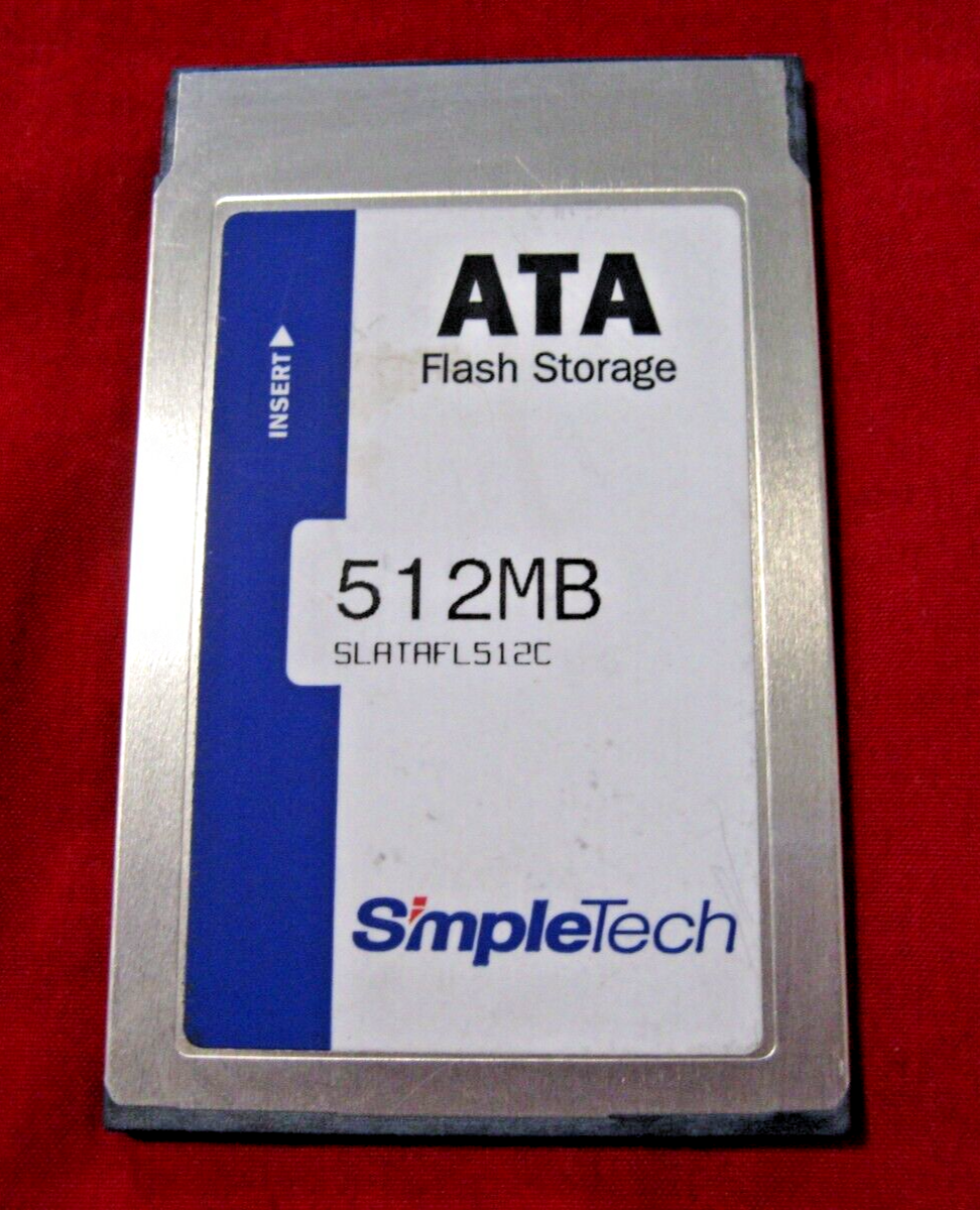 SIMPLETECH ATA PC CARD FLASH STORAGE 512MB TESTED! FAST FREE SHIPPING ...