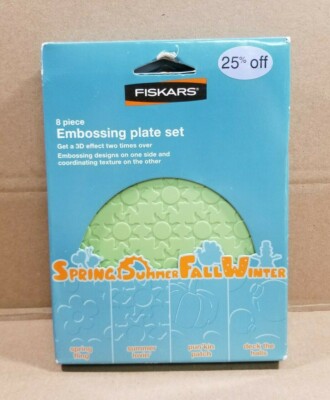 Fiskars "Spring Summer Fall Winter" 8 Piece Embossing Plate Set 3D ...