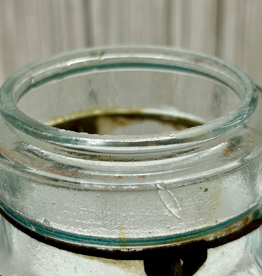 Putnam Lightning Fruit Canning Jar Aqua Glass Lid Wire Bail 1 Qt 4 cup ...