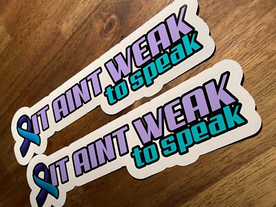 2x It Ain't Weak To Speak - Custom Vinyl Stickers + A++ | eBay Australia