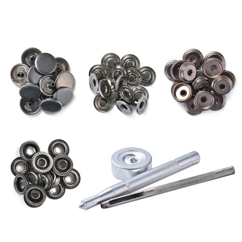 No Sewing Snap Fastener Button Press Popper Stud Clothes Jacket Repair ...