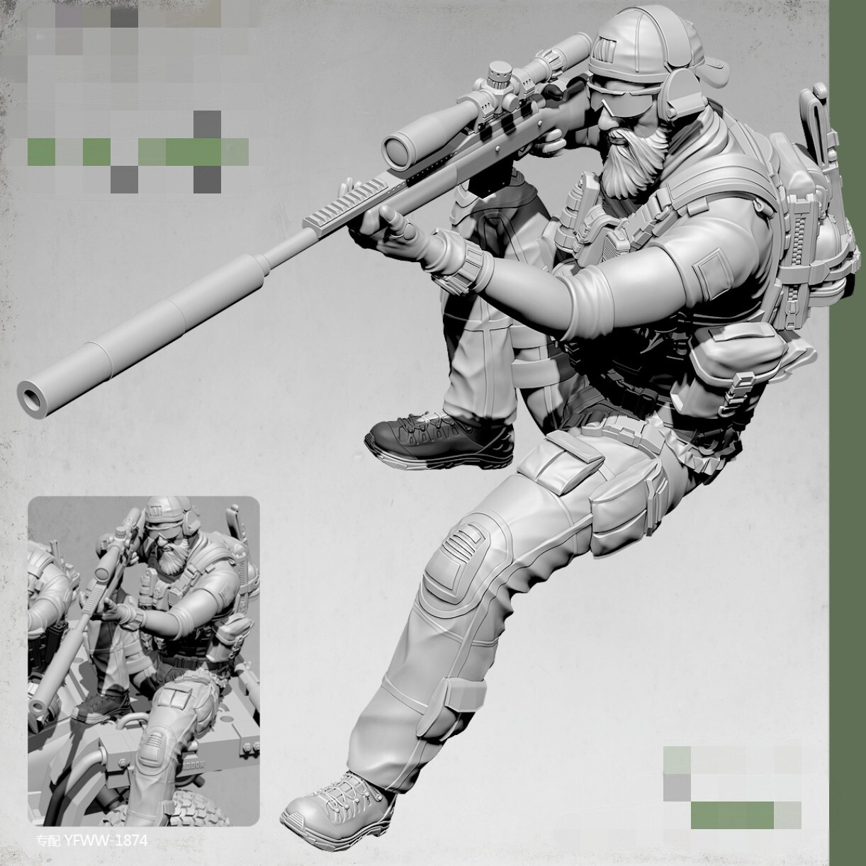 1:35 resin figure model KIT Modern US sniper Unassembled unpainted | eBay
