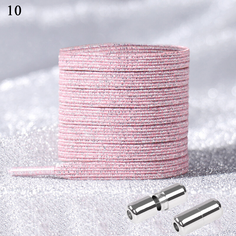 Gradient Color Shiny Shoes Laces Double Buckle Lazy Shoelaces Shoe ...