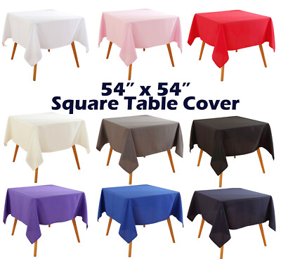 54" x 54" Square Tablecloth Table Cover Party Wedding Linen | eBay