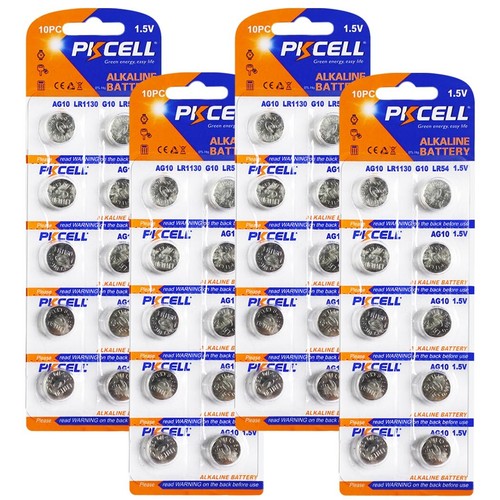 40pcs AG10 LR1130 LR1131 389 1.5V Alkaline Button Cell Watch ...
