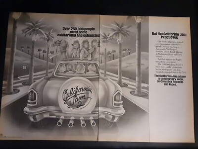 California Jam 2 Rare Original Concert Promo Poster Ad Framed! | eBay