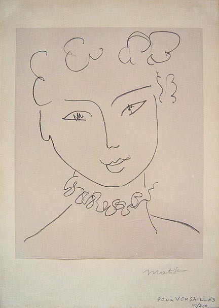 HENRI MATISSE Hand Signed 1951 Original Lithograph - "Pour Versailles ...
