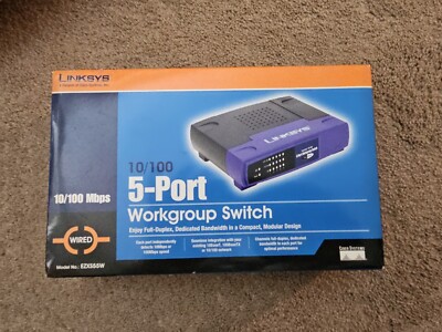 Cisco-Linksys EZXS55W EtherFast 10/100 5-Port Workgroup Switch NEW IN ...