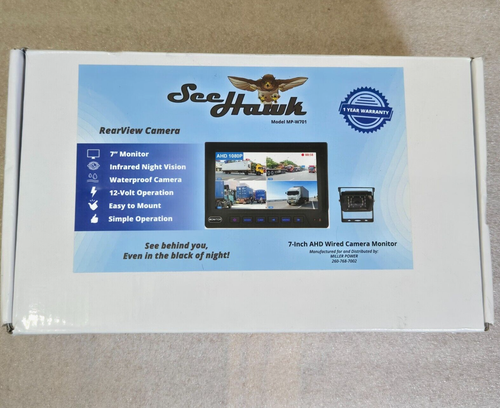 See Hawk Rearview Camera 7” Monitor Night Vision Waterproof 12Volt MP ...