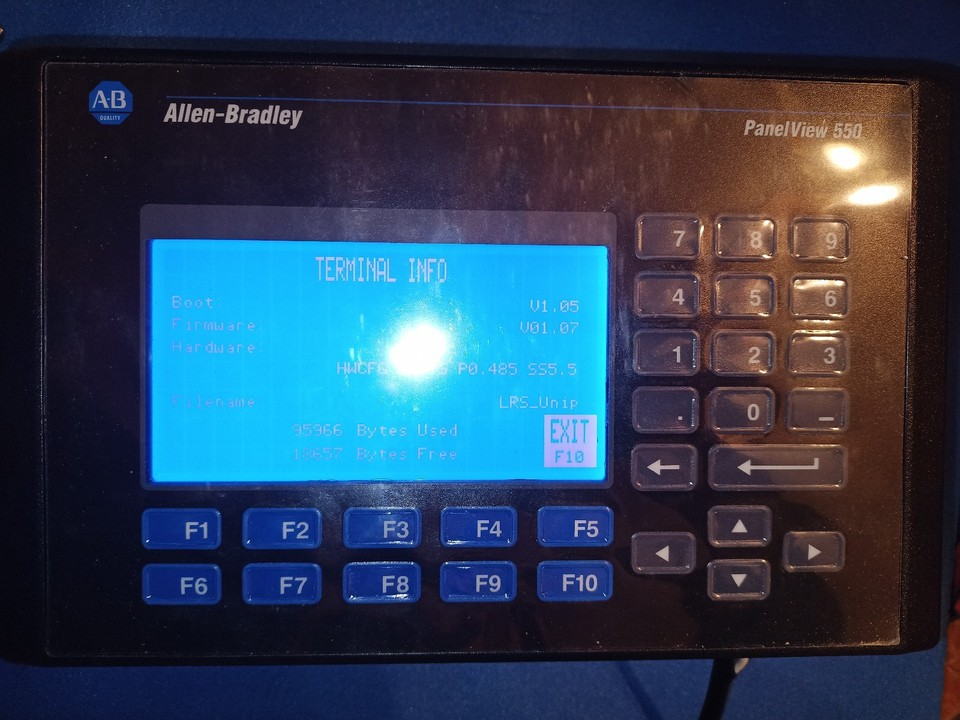 Allen Bradley PanelView 550 2711-B5A2 Operator Interface Keypad HMI ...