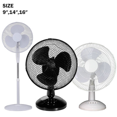 9'' 12'' 16'' Pedestal Oscillating Stand Fan Desk 2/3 Speed Fan Home ...