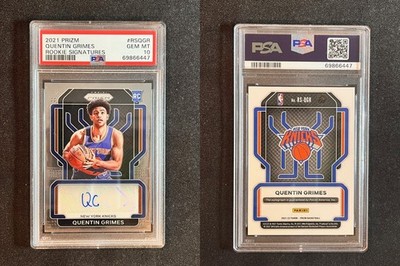 Quentin Grimes Rookie Card Auto Prizm Auto Low Pop Rc #rs-qgr Autograph ...