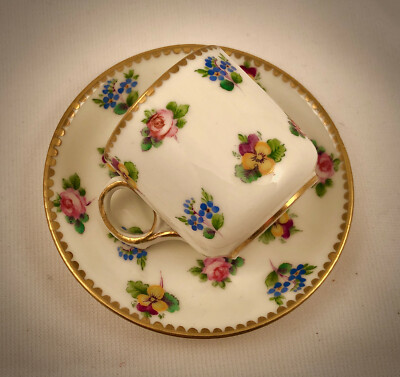 Antique George Jones Miniature Cup & Saucer | eBay