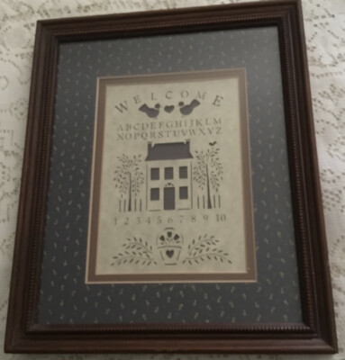 Scissor Country Folk Art Welcome Sign Framed And Matted Pennsylvania ...