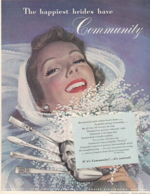 1948 Oneida Silverplate: Community, Bride Vintage Print Ad | eBay