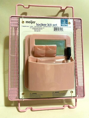 Meijer Locker Kit Set (7 Count) Complete School Locker Essentials PINK ...