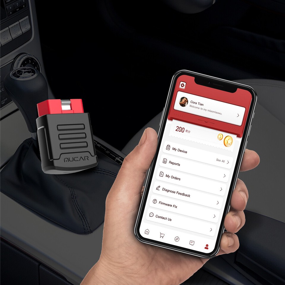 MUCAR BT200 OBD2 Bluetooth adapter Car Scanner All System Diagnostic ...