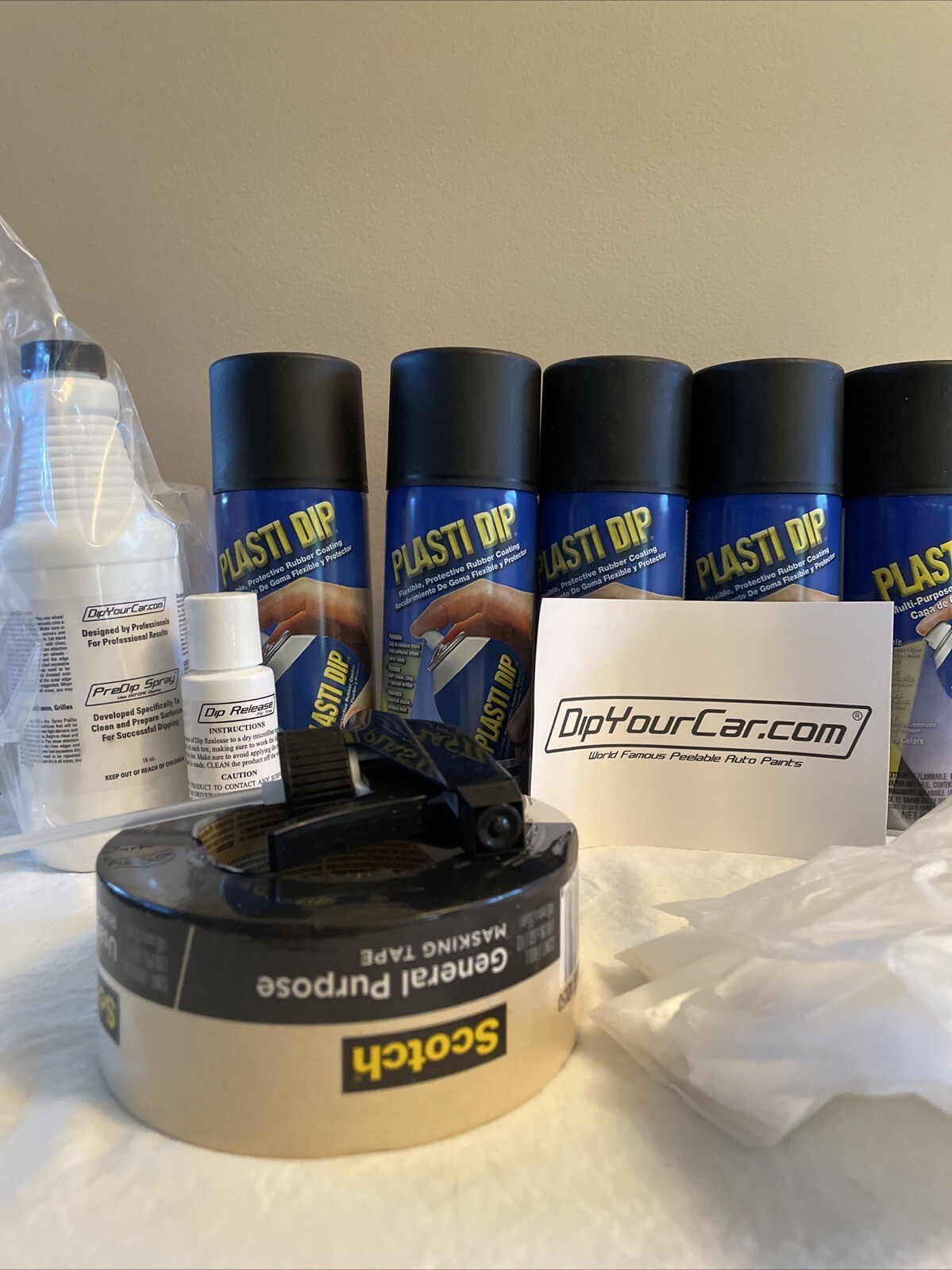 Plasti Dip Black Rim Kit, 11 oz, Pack of 5 cans with Dip Release ...