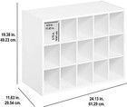 White 15 Cube Organizer Stackable Shoe Storage Shelves Closet Accessory ...