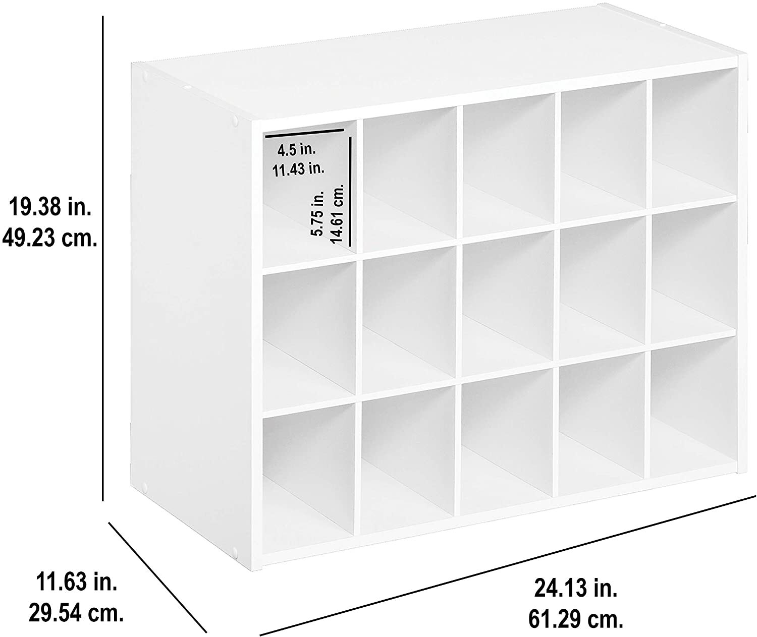 White 15 Cube Organizer Stackable Shoe Storage Shelves Closet Accessory ...