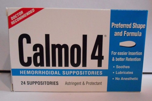 Calmol 4 Hemorrhoidal Suppositories 24ct -Expiration Date 10-2024 ...