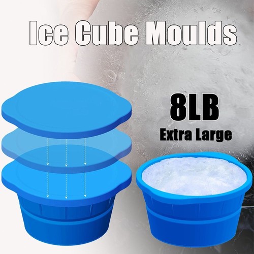 Reusable Large Ice Grid Mould Ice Bath Ice Cube Box Durable Ice Block ...