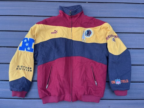 Vintage Puma On Field NFL Washington Redskins Heavy Jacket Red Size L ...