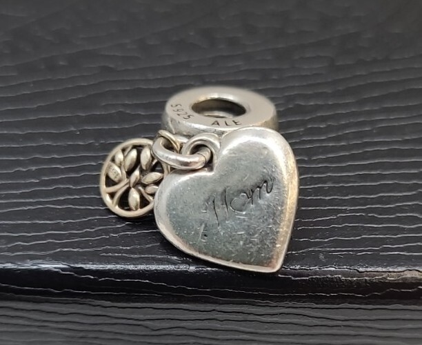 Pandora #799366C00 Two-tone Family Tree & Heart Dangl… - Gem