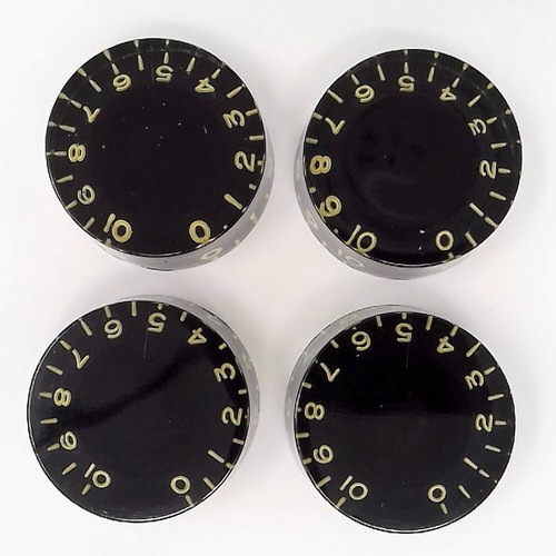 True Custom Shop® Black Relic Embossed Speed Knob Set for Gibson USA ...