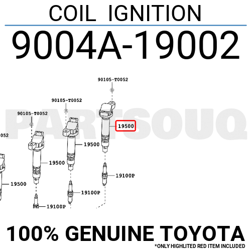 9004A19002 Genuine Toyota COIL IGNITION 9004A-19002 | eBay