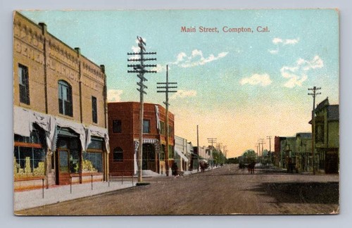 Main Street COMPTON California "Small Town" Antique Los Angeles ...