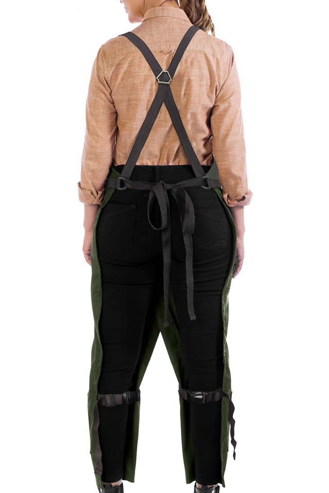 Pottery Moss Green Apron “ Full Coverage Crossback Durable Twill ...