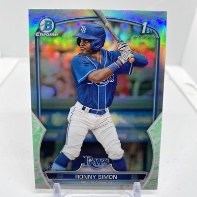 2023 BOWMAN 1st CHROME RONNY SIMON LUNAR GLOW REFRACTOR #BCP-112 SP ...