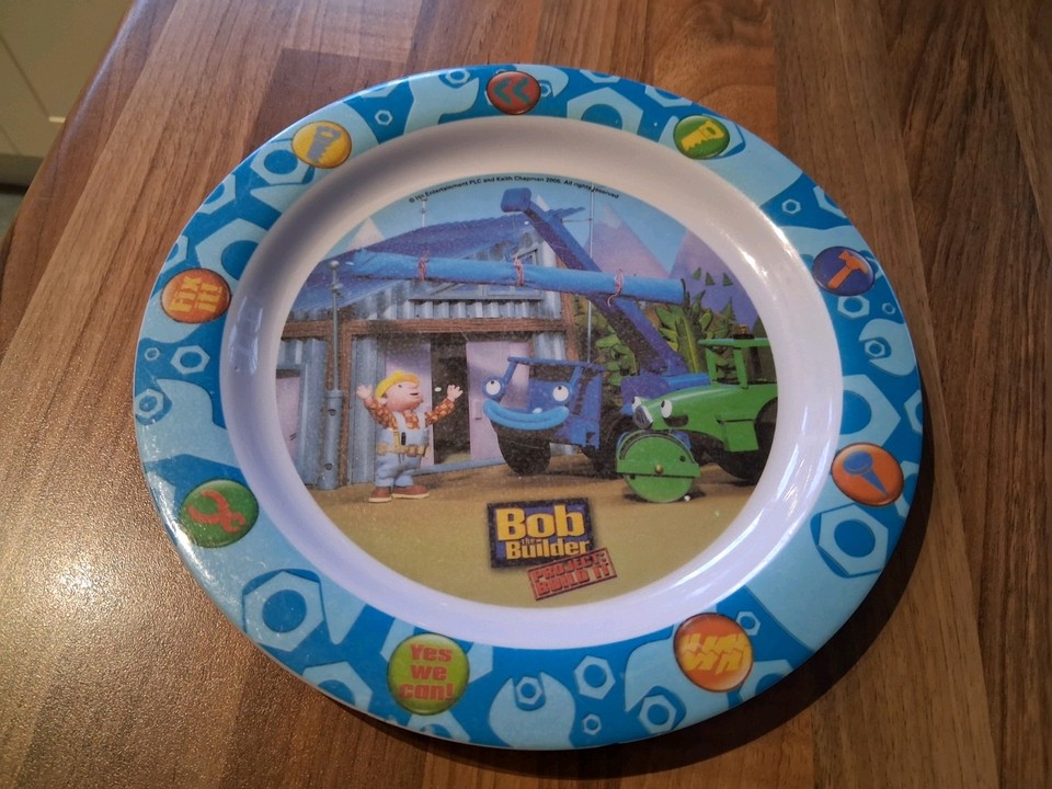 BOB THE BUILDER MELAMINE BORN TO PLAY 2005 PLATE/DISH PLUS MOSHI ...