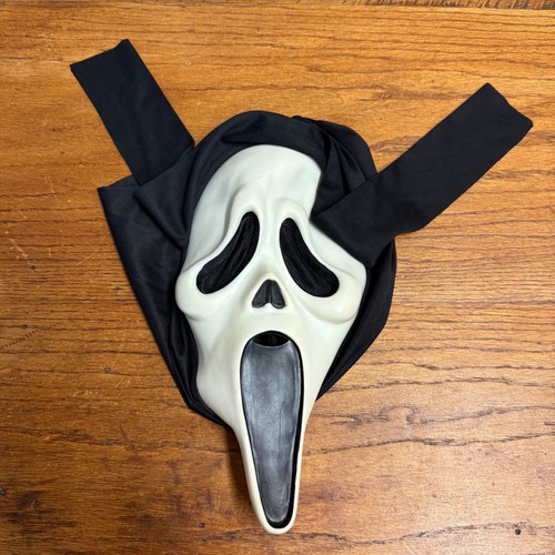 Vintage Glow in the Dark Scream Ghost Face Mask #9206 Fun World Easter ...