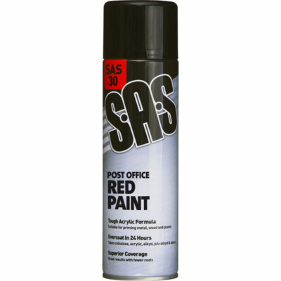 Red Gloss Spray Paint Post Office Red 1 x 500ml Fast Drying Tough ...