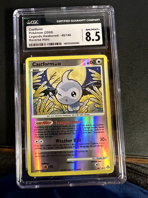 2008 Pokemon Legends Awakened #48/146 Castform Reverse Holo CGC 8.5 NM ...
