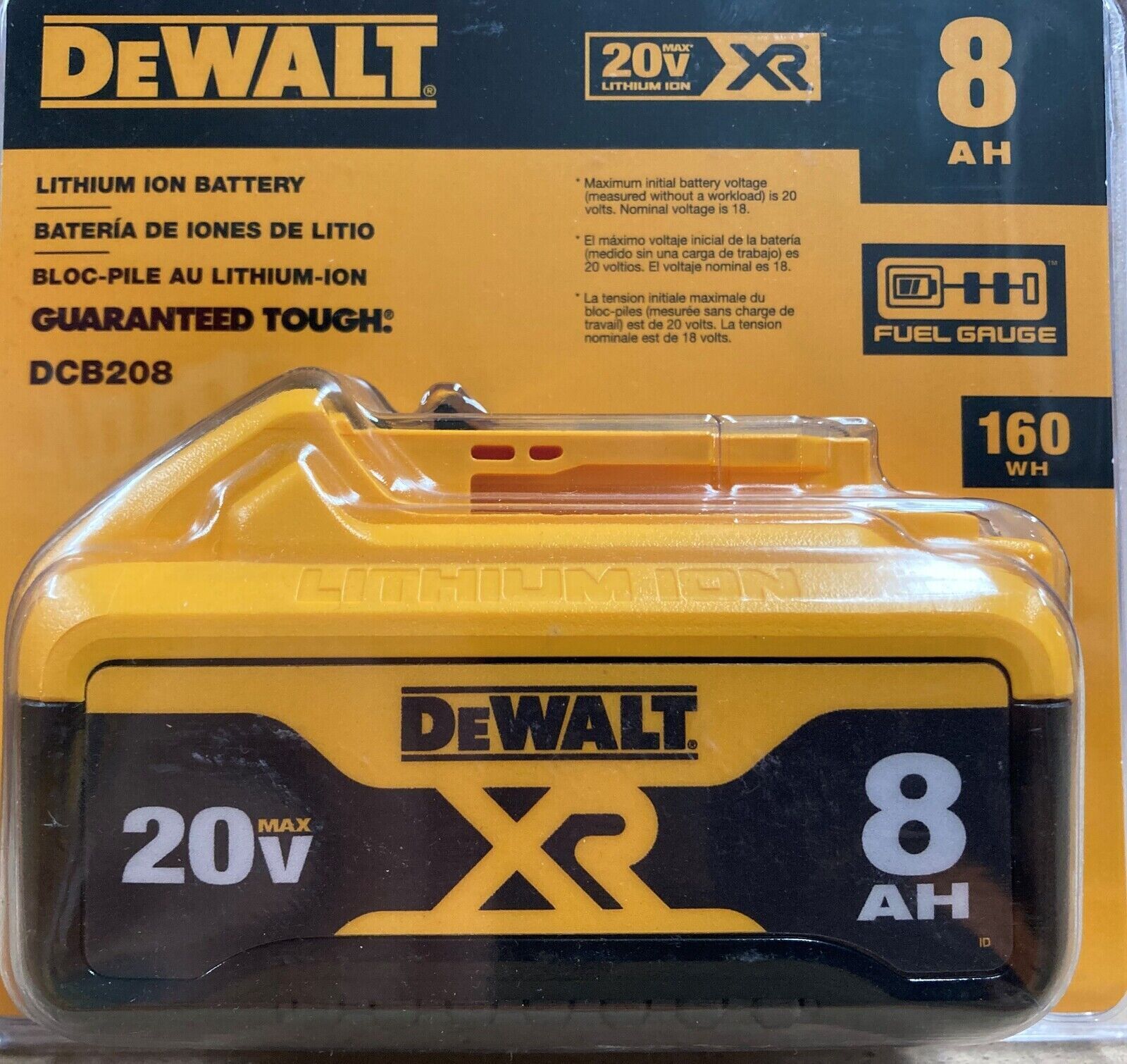 DEWALT MAX* XR 20V Lithium-ion Battery - DCB208 for sale online | eBay