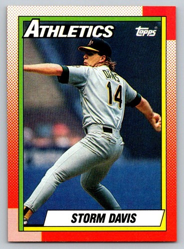 1990 Topps #606 Storm Davis Oakland Athletics | eBay