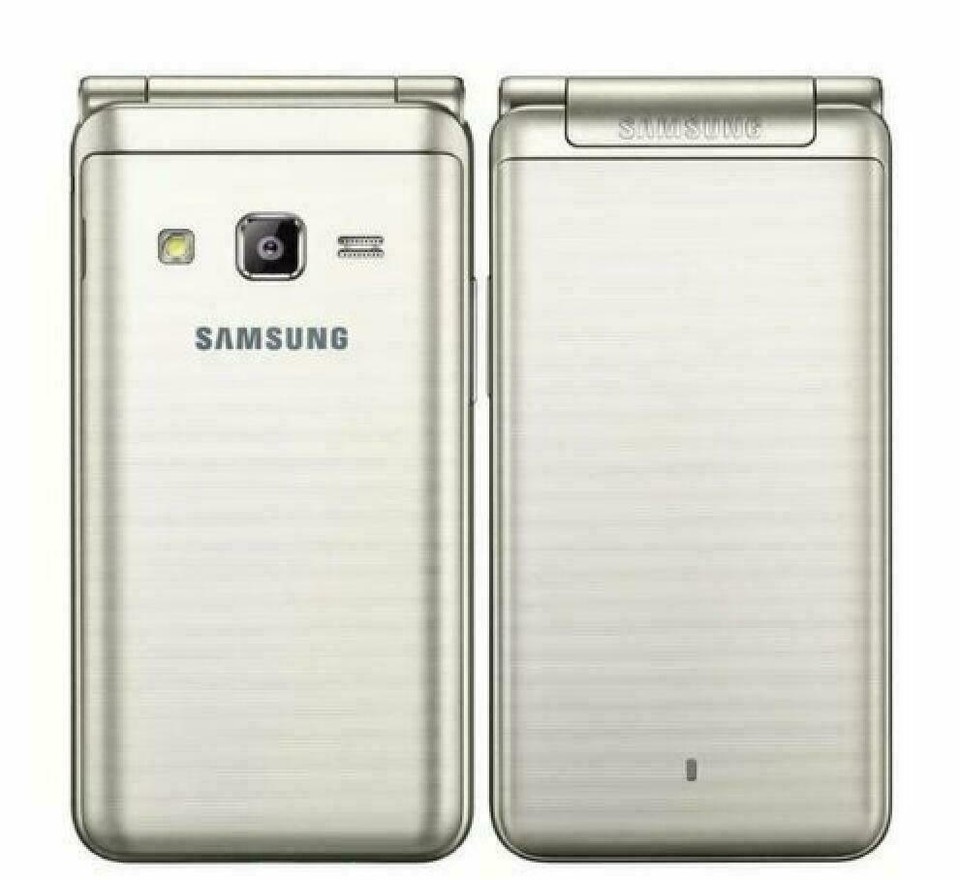 Samsung Galaxy Folder SM-G1600 Golden 2G RAM 16GB ROM 3.8" Android Flip ...