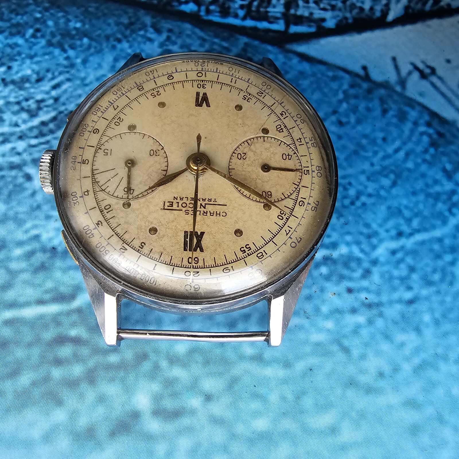 Vintage Charles Nicolet Tramelan Chronograph Men's Watch Landeron 39 | eBay