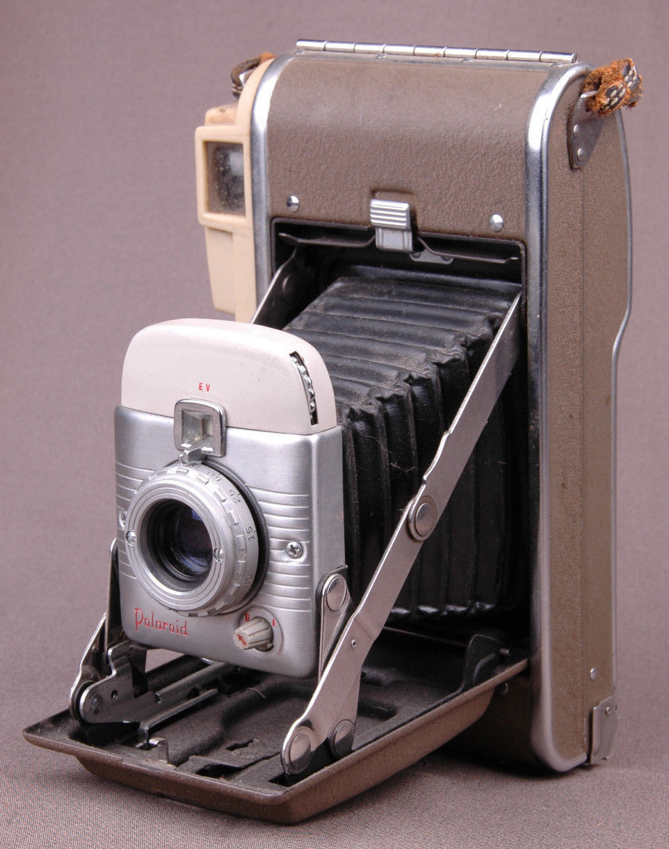 Polaroid Land Camera Model 80A-Leather Hand Strap-Bellows-Great Look | eBay