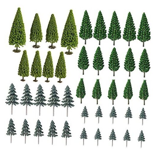 44 PCS Miniature Trees Mixed Model Trees Cedar Trees, Model Train ...
