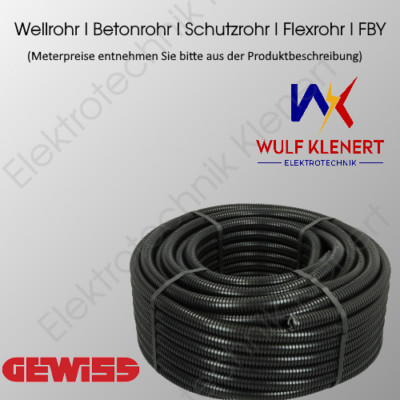 Wellrohr Leerrohr Schutzrohr Flexrohr Betonrohr FBY M16 20 25 32 40 50 ...