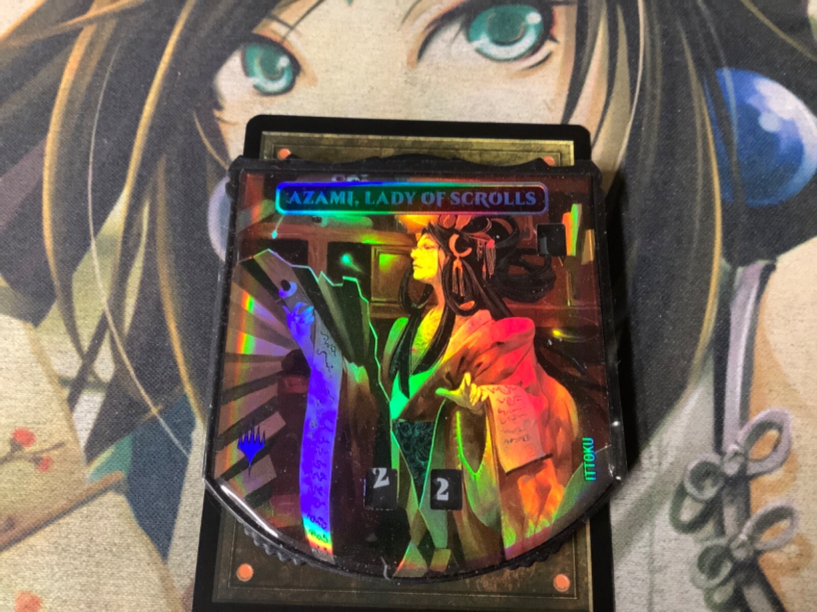 1x FOIL Azami, Lady of Scrolls Legendary Relic Token Life Counter ...