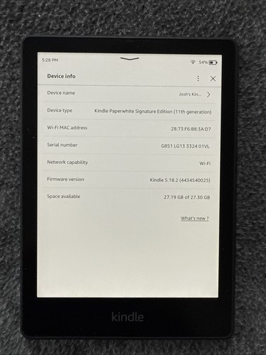 Amazon Kindle Paperwhite 11th Gen Signature Edition 32GB Wi-Fi 6.8" | eBay