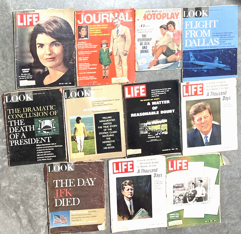 JFK Jackie O Lee Harvey Oswald LBJ 11 Magazine Lot Life Look History ...